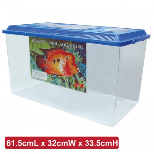CSL AQUARIUM 600mm PLASTIC TANK 58 liters 61.5cmLx32cmWx33.5cmH 4pcs outer A 253